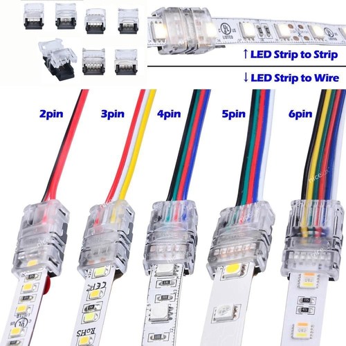 to Wire Light Wire Connection 5050 LED Strip Connectors LED Strips ...