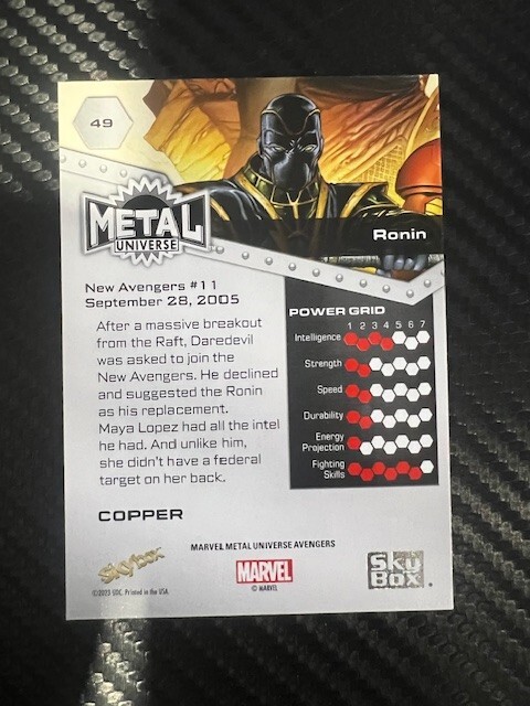 2024 Skybox Marvel Metal Universe Avengers Copper Ronin #49 | eBay