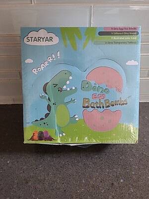 NEW Dino Egg Bath Bombs Surprise Dinosaur Fizz Card Temporary Tattoo | eBay