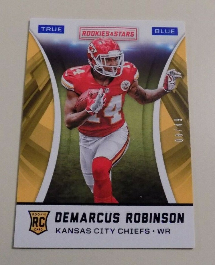 2016 PANINI ROOKIES + STARS #159 DEMARCUS ROBINSON ROOKIE TRUE BLUE ...