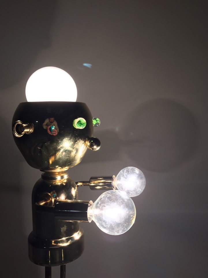 VINTAGE ROBOT LIGHT LAMP MID CENTURY MODERN TORINO SPACE UFO ATOMIC ...