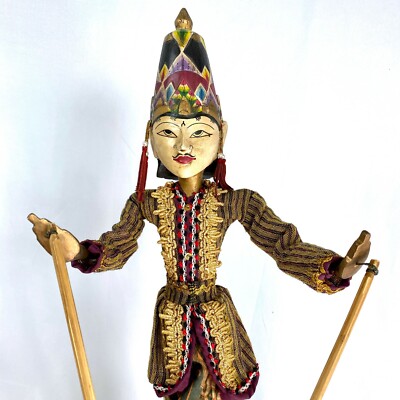 Vintage Style Indonesian Stick Puppet Wayang Golek Rod Puppet Japanese ...