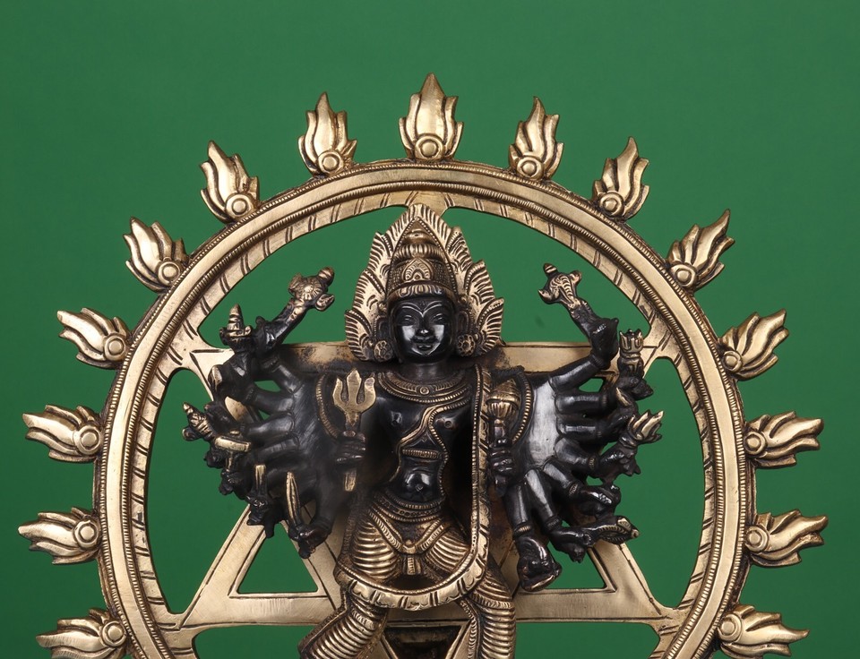 Brass Sudarshan Chakra Idol Multicolor Chakra Deity Worship Narayan ...