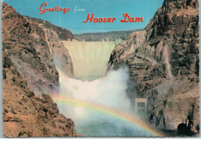 Vintage Postcard Greetings From Hoover Dam Rainbow | eBay