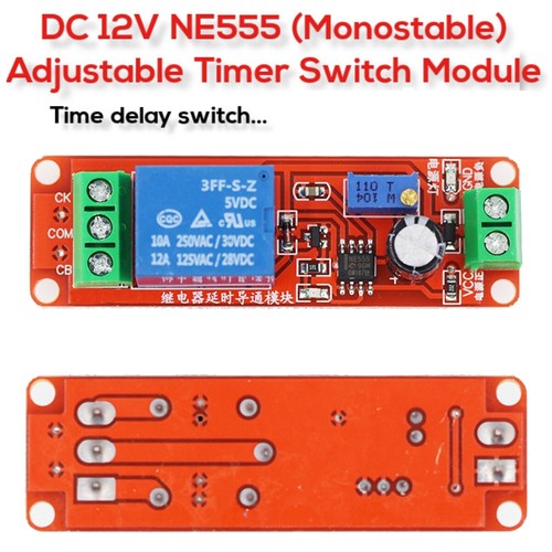 1-10X Relay 12V Timer Switch Module Time Delay Relay Shield NE555 ...
