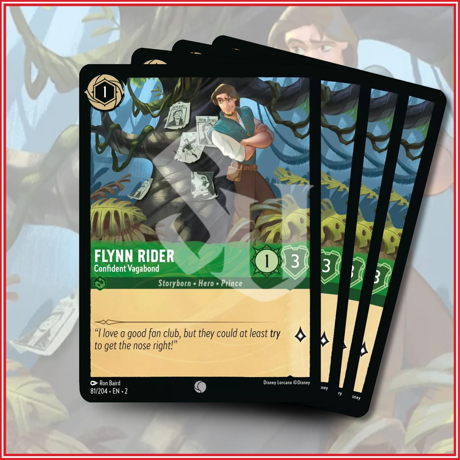 Disney Lorcana TCG: FLYNN RIDER Confident Vagabond x4 Rise of the ...