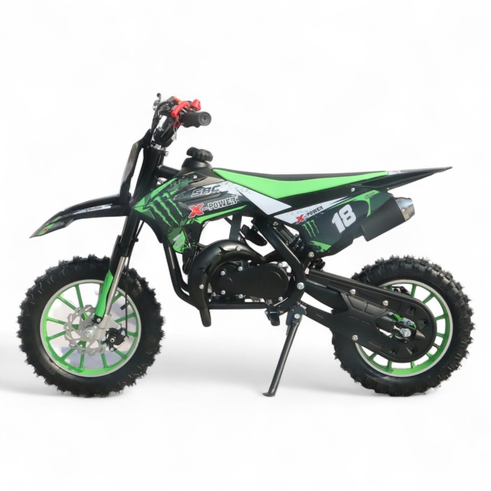 SRC Mini 49cc Dirt Bike Petrol 50cc Kids off-road Motorbike Scrambler Green | eBay UK