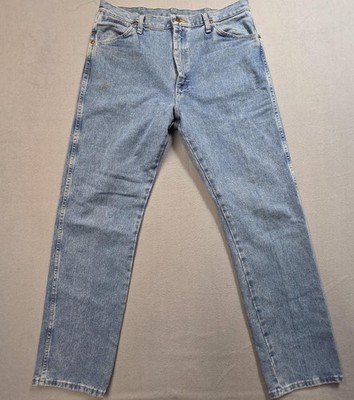 Wrangler Jeans Mens 36x34 Blue Cowboy Cut 13MWZ High Rise Straight Leg ...