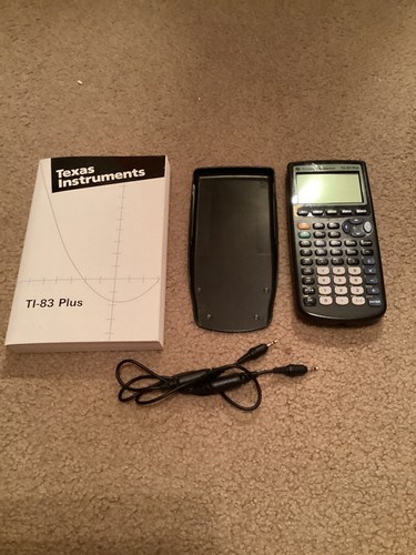 Texas Instruments TI-83 Plus Graphing Calculator with Cover & Manual ...