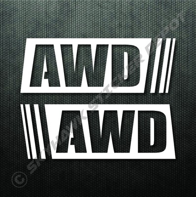 All Wheel Drive Badge Set Bumper Sticker Vinyl Decal AWD Decal Off Road ...