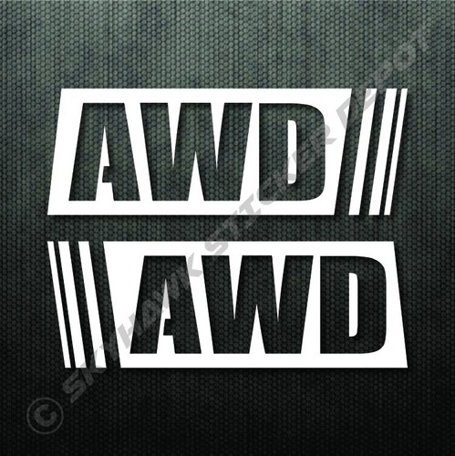 All Wheel Drive Badge Set Bumper Sticker Vinyl Decal AWD Decal Off Road ...