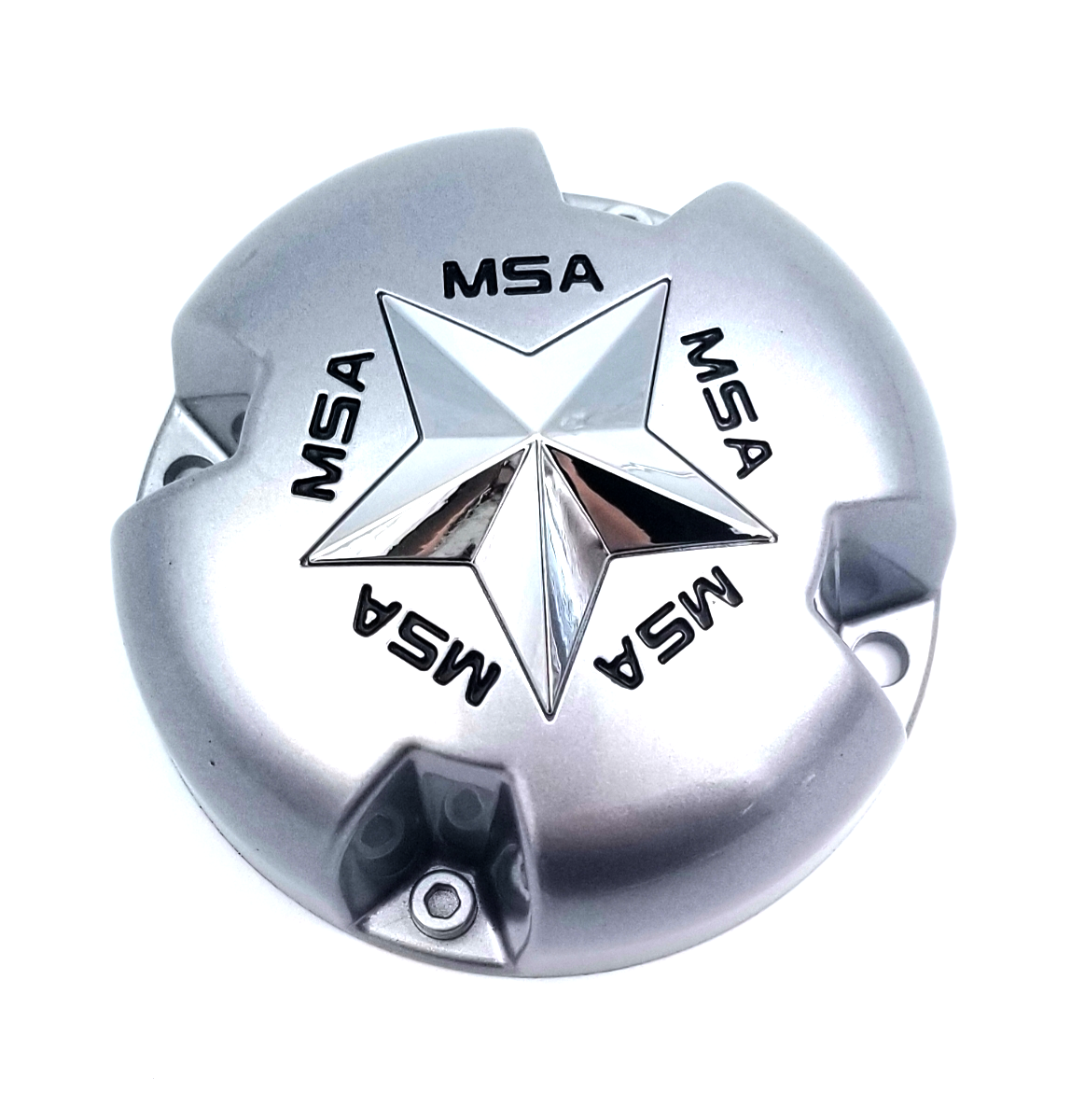 MSA Off-Road Wheels Silver Center Hub Cap 3.25" OD fits M35 M36 M37 ...