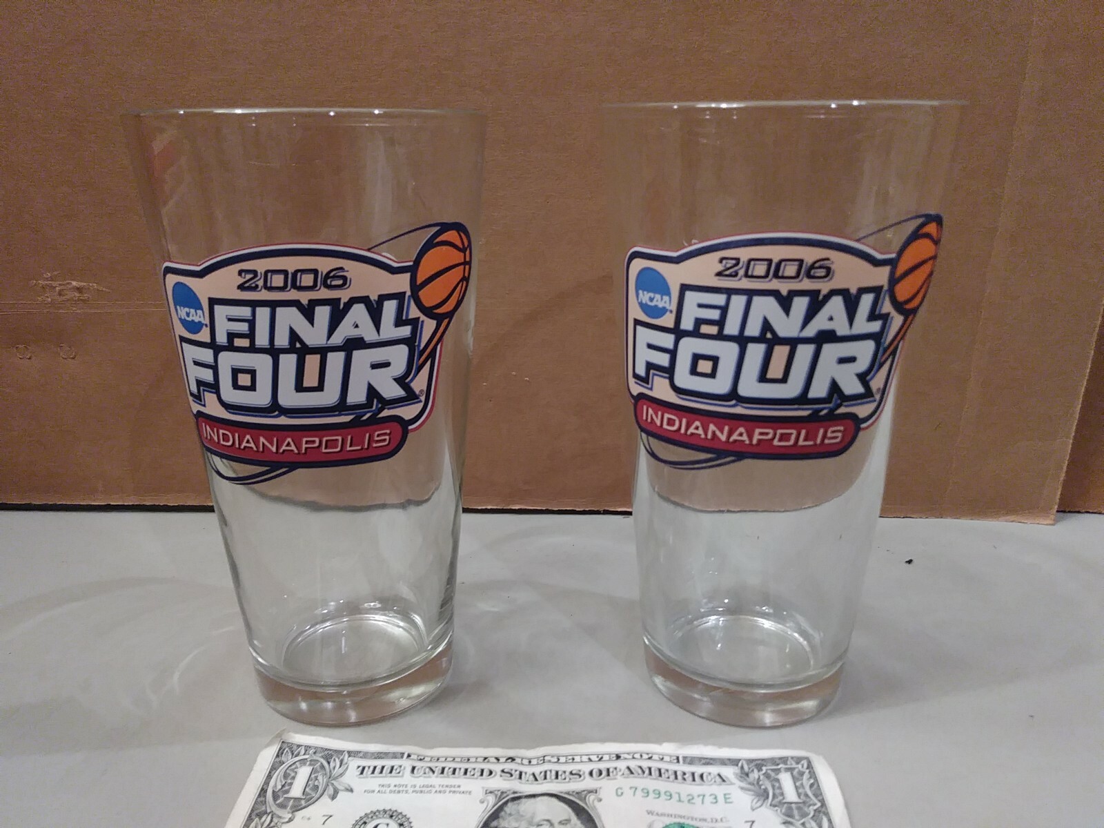 2006 NCAA Coca Cola March Madness Final Four Indianapolis 2 Glass Set 7 ...
