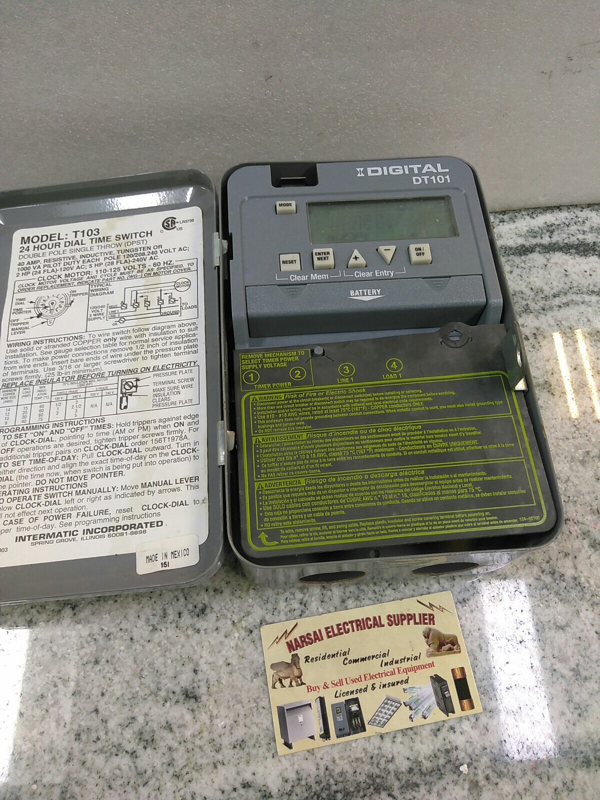 INTERMATIC DIGITAL DT101 MODEL T103 24 HOUR DIAL TIME SWITCH (4E2 | eBay