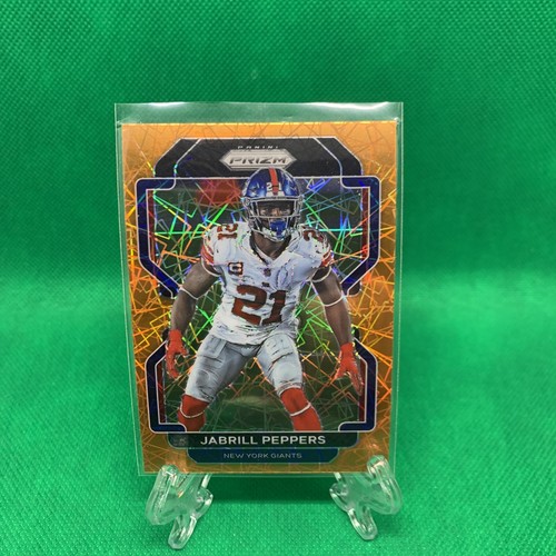 JABRILL PEPPERS / 2021 Panini Prizm Football #235 / ORANGE DISCO ...