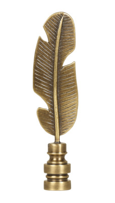 BANANA LEAF FINIAL Antique Brass 3.5" Height Finial Showcase B476A NEW ...