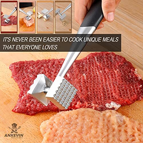 Meat Tenderizer Dual-Sided Nails Meat Mallet Meat Hammer Used for Steak ...