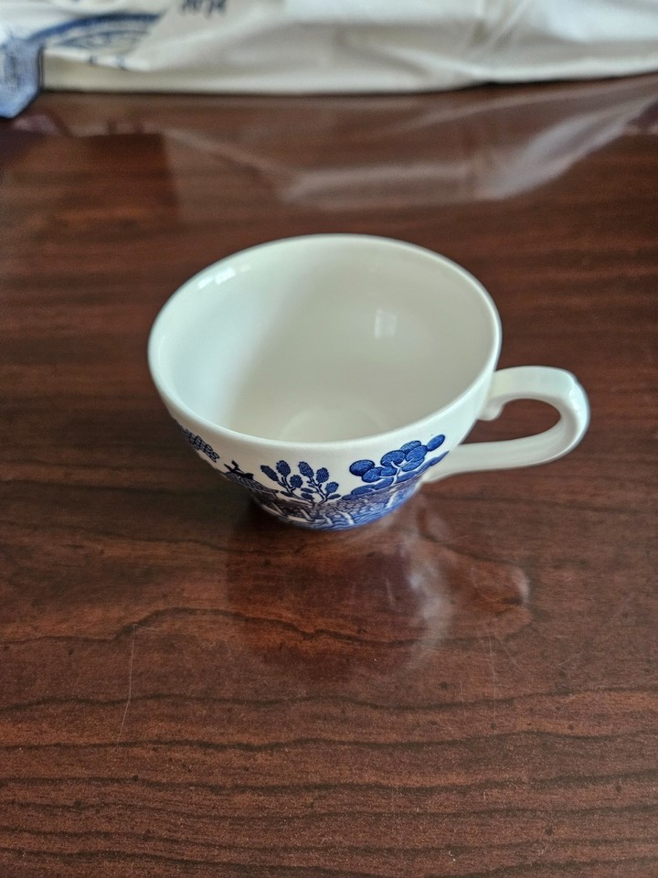 JOHNSON BROTHERS BLUE WILLOW TEA POT SET 1883 "GREEN STAMP" IMMACULATE ...