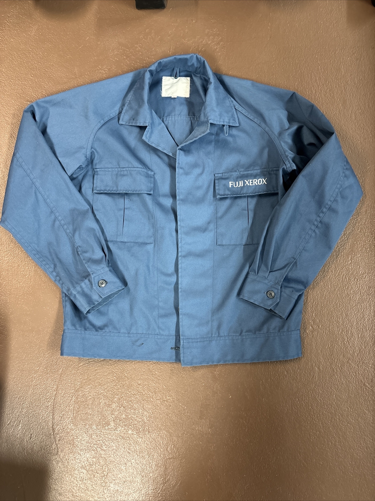 Vintage Fuji Xerox Uniform Jacket Large Blue Rare Vin… - Gem