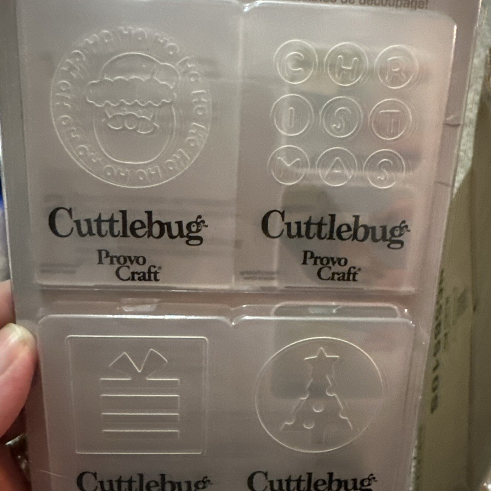 Provo Craft Cuttlebug Embossing Folders Lot Of 4 Borders Stars ...