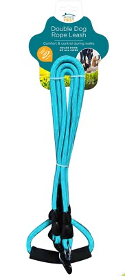 Brand New: Paws First Double Dog Rope Leash - Tangle Free 360 Degree ...