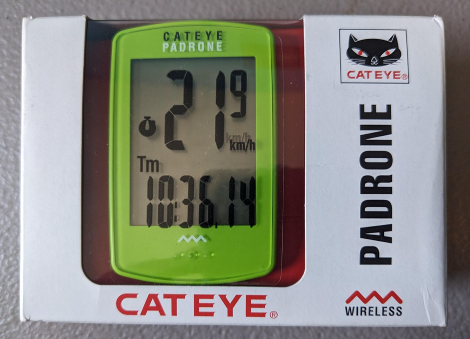Cateye Padrone Wireless Bicycle Computer NEW (open box) Lime Green ...