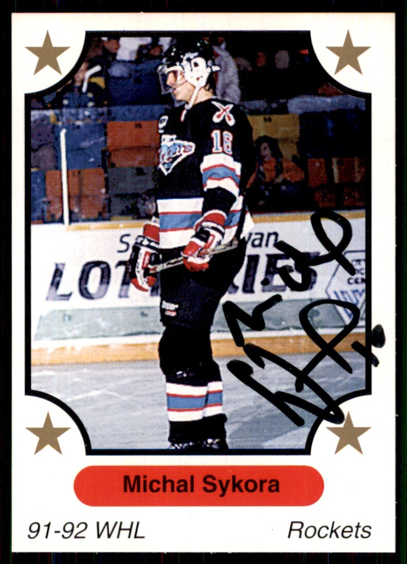 1991-92 7th Inning Sketch WHL Michal Sykora IP Signed Auto Tacoma ...