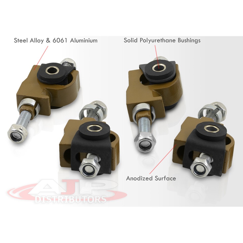 Brown 4PCS Adjustable Front Camber Kit JDM For 1988-1995 Honda Civic ...