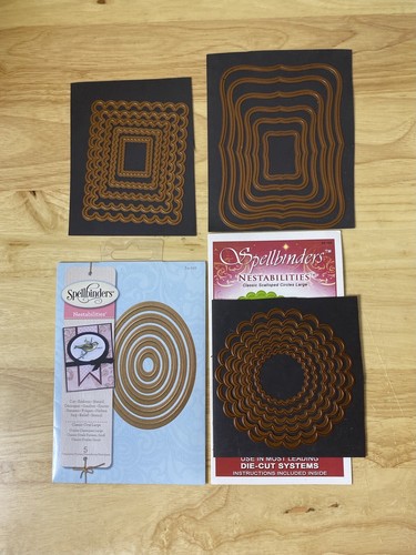 4 Spellbinders Nestabilities Die Cut Scallop Circle Frame Rectangle ...