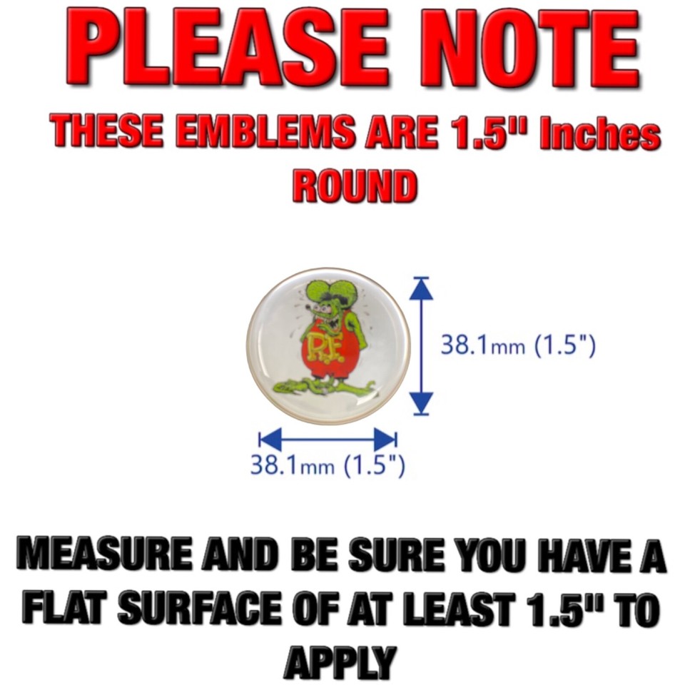 Rat Fink Rat Rod Hot Rod Street Rod Wheel Emblems Decals Custom Hub ...