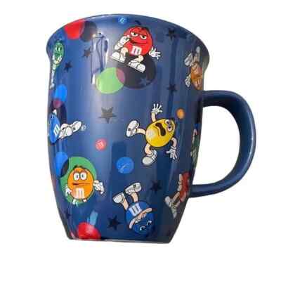 Vintage 90's MARS M&Ms Ceramic Blue Coffee Cup Mug Gestures Funny ...