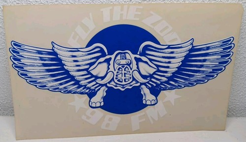 Vintage 98 KZEW-FM Radio Window Sticker - Classic Zoo Freak Mascot "Fly ...