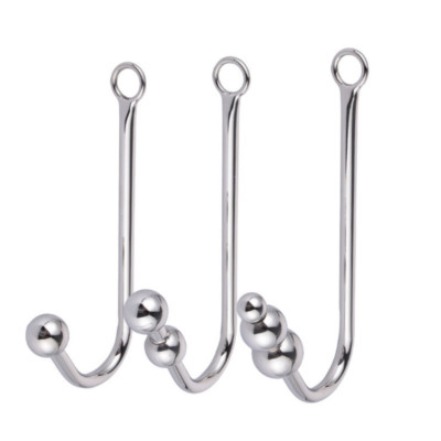 Stainless Steel Anal Hook With 1 2 3 Ball Anal Hook Cleek Rope Hook ...