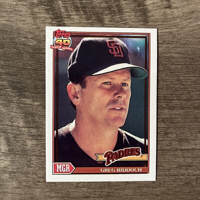 1991 TOPPS GREG RIDDOCH #109 NM MLB San Diego Padres | eBay