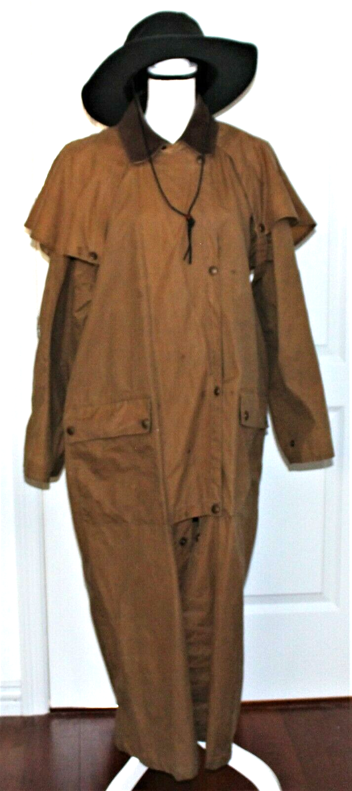 THE AUSTRALIAN OUTBACK COLLECTION OILSKIN DUSTER JACKET COAT WITH ...