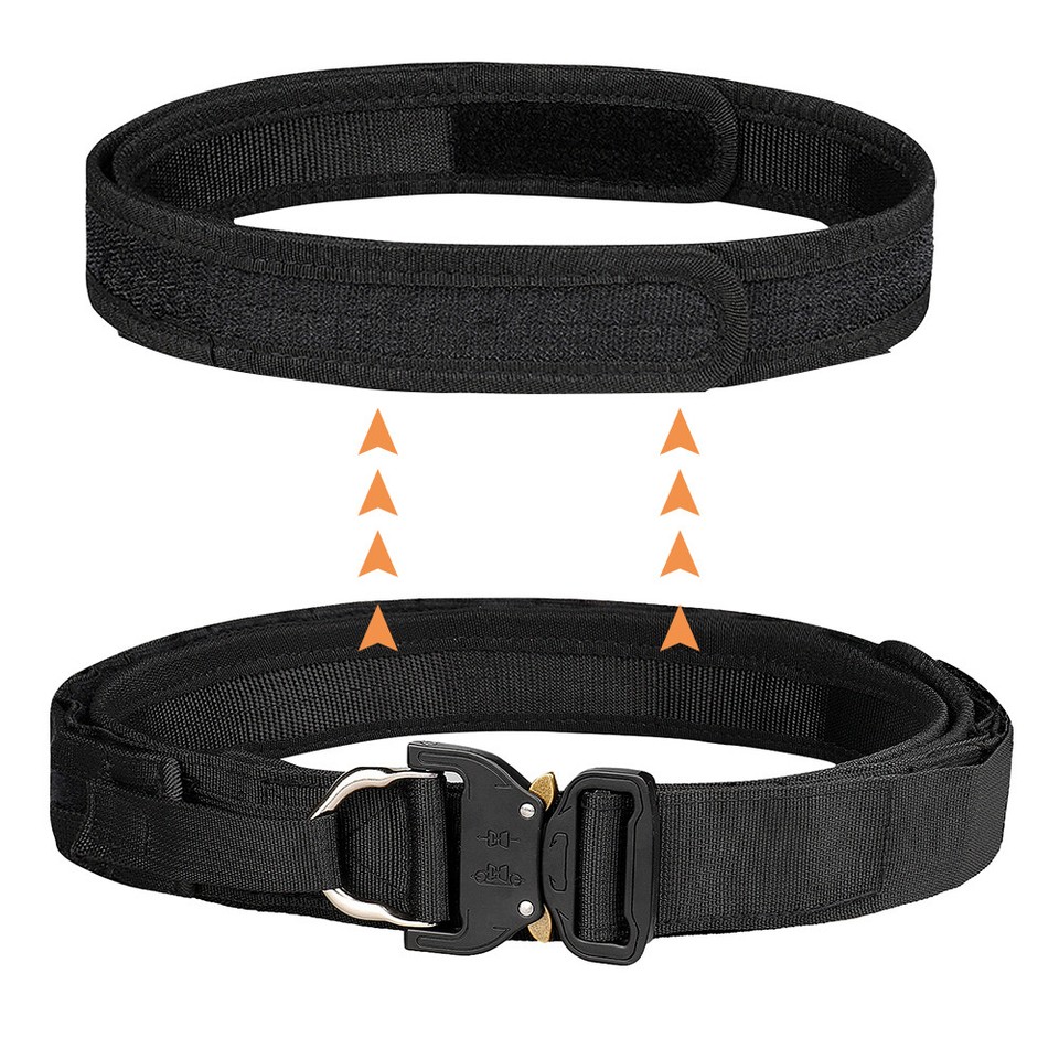 1.57" Tactical Belt Combat Quick Release Metal Buckle MOLLE Mens Belt ...