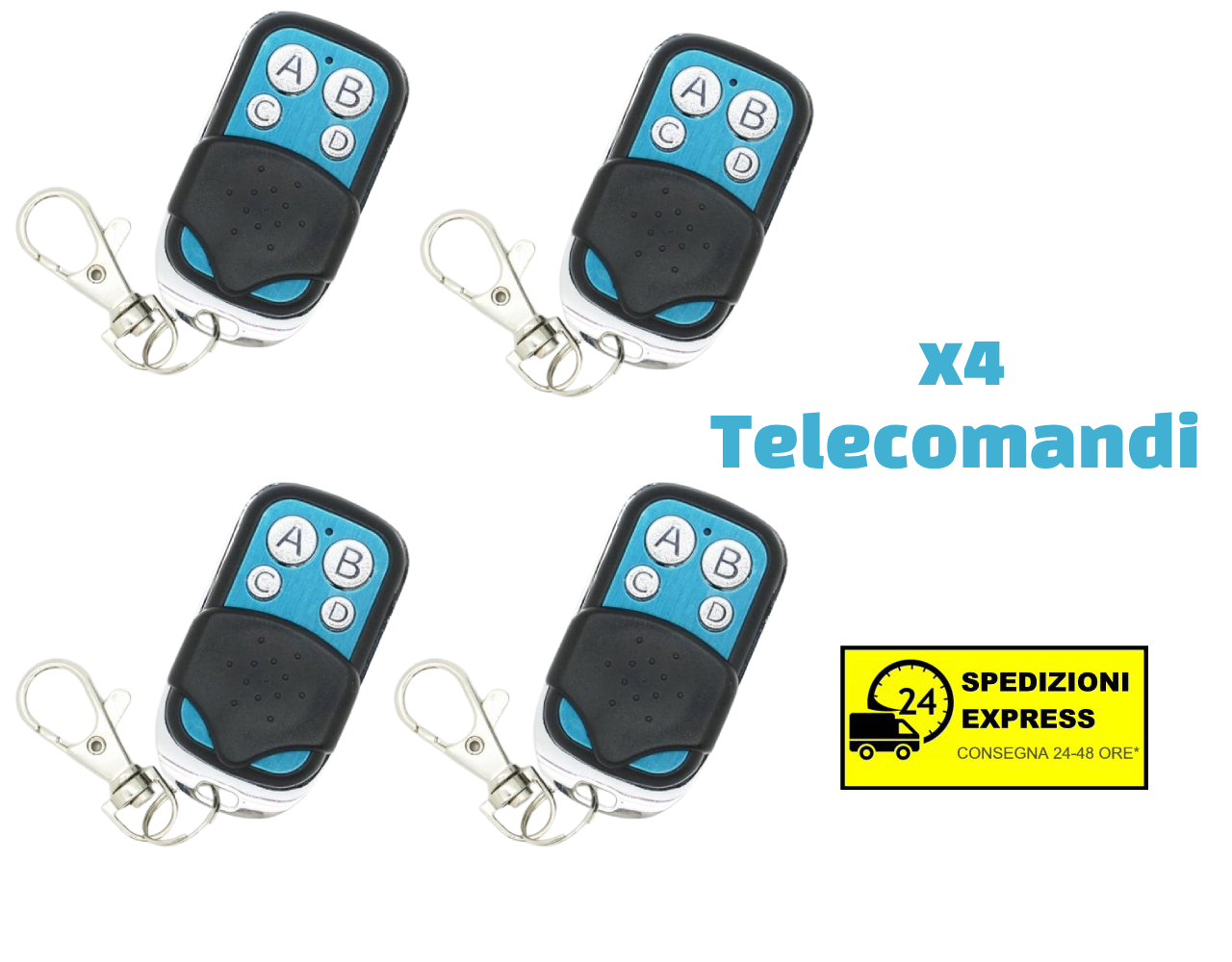 TELECOMANDO UNIVERSALE AUTO PER CANCELLO GARAGE SERRANDA 433,92 MHZ 12 ...
