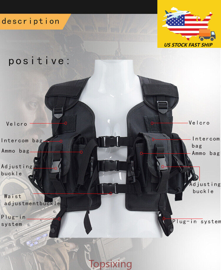 97 Seal Chest Rig Tactical Vest 900D Oxford Fabric CQB LBV Modular ...