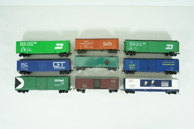 Mantua Athearn HO Scale Box Car Lot 9x L&N CP Rail GT Swift BN Hamm's ...