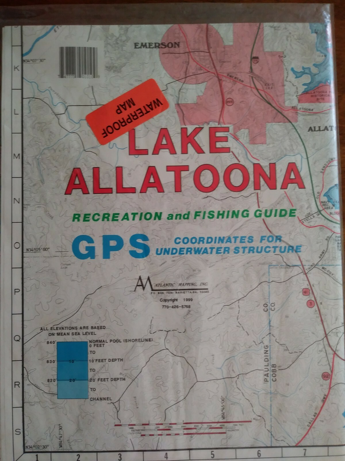 ATLANTIC MAPPING , LAKE ALLATOONA, GA, | Grelly USA