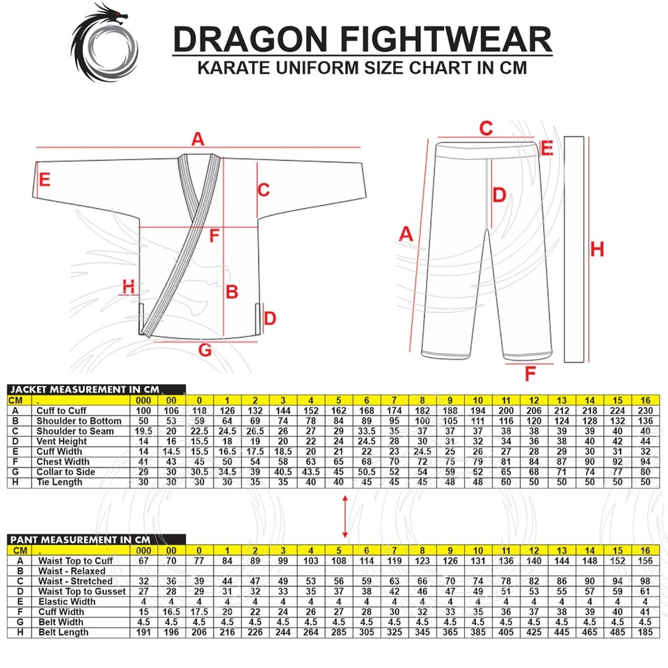 Traditional Karate gi Martial Arts Karate-Wear Uniform with FREE WHITE ...