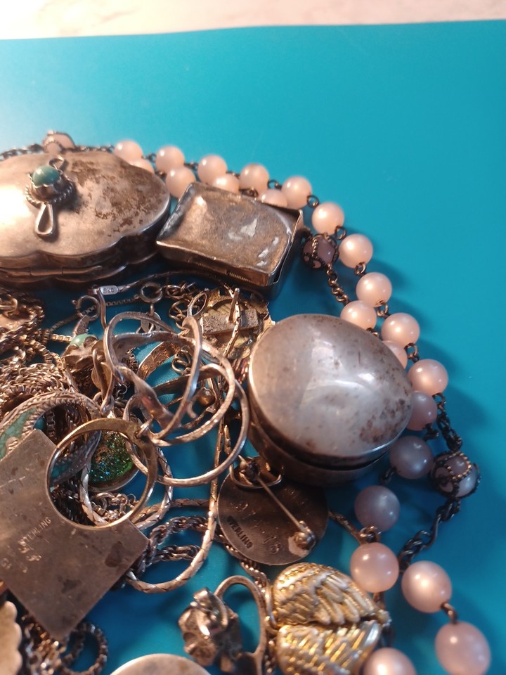 marked925 Or Sterling Silver Scrap Lot 166g | eBay