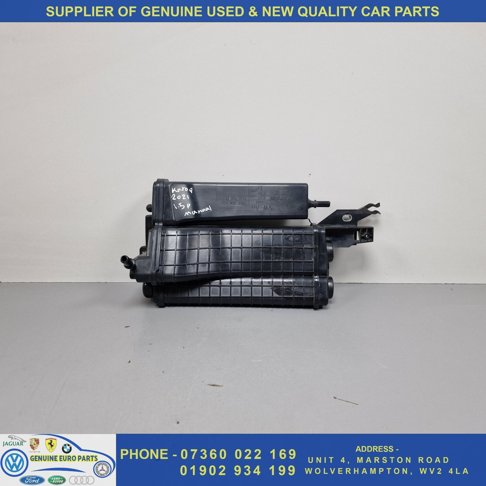 2021 SKODA KAROQ 1.5 PETROL MANUAL CHARCOAL FILTER CARBON CANISTER ...
