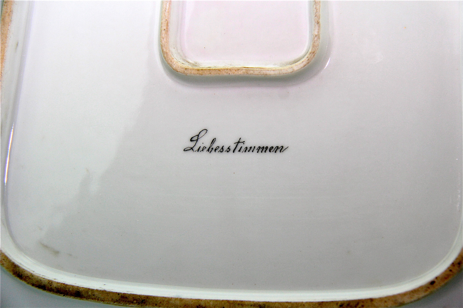 OLD VIENNA AUSTRIA PORCELAIN CABINET WALL PLAQUE TRAY BEEHIVE MARK ...