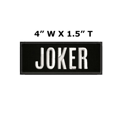 JOKER EMBROIDERED PATCH Hook Loop CREST BADGE EMBLEM NAME TAG JARED ...