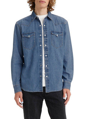 Levi's Men's Classic Western Shirt Blue X-Large 857450001 | eBay