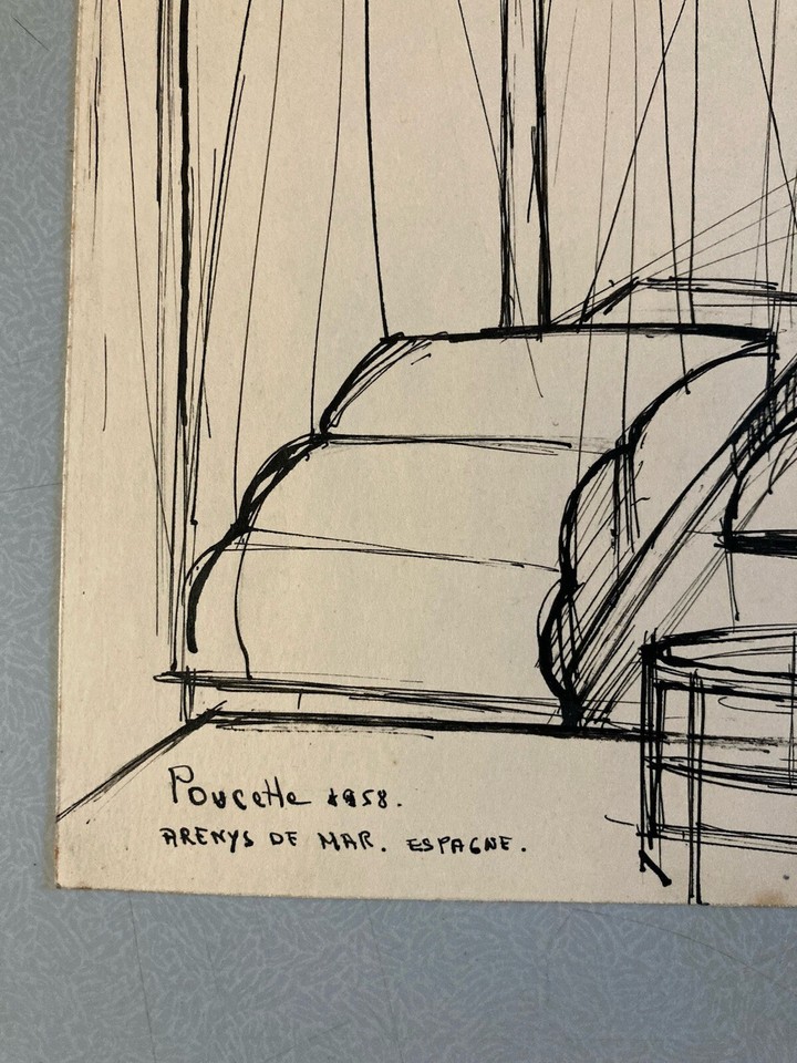 Very Beautiful Drawing Nicolas Ortis Poucette Art Brut 1958 Cubism ...