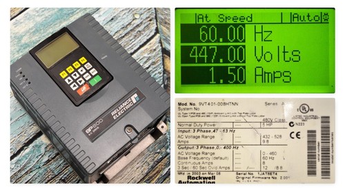 VTAC HVAC Rockwell Automation 5HP, 9VT401-008HTNN Variable Frequency ...