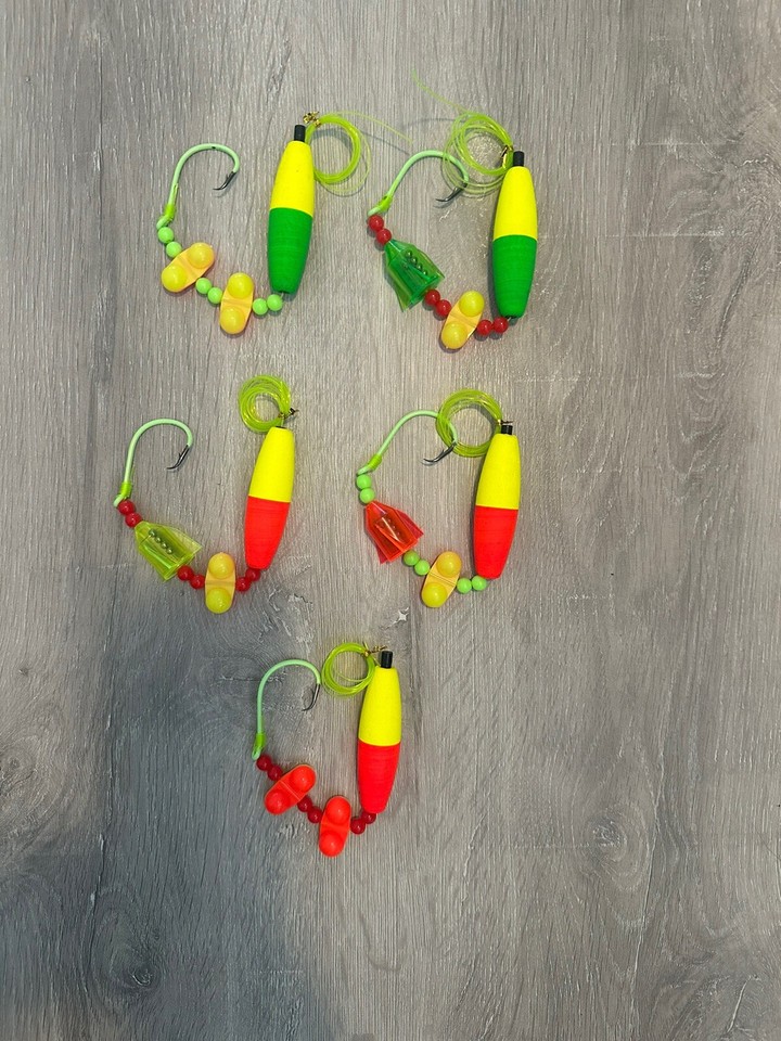 SEE VIDEO!! Catfish Float Rig Tackle Rattle Santee 6/0- 30LB Line 5pc ...