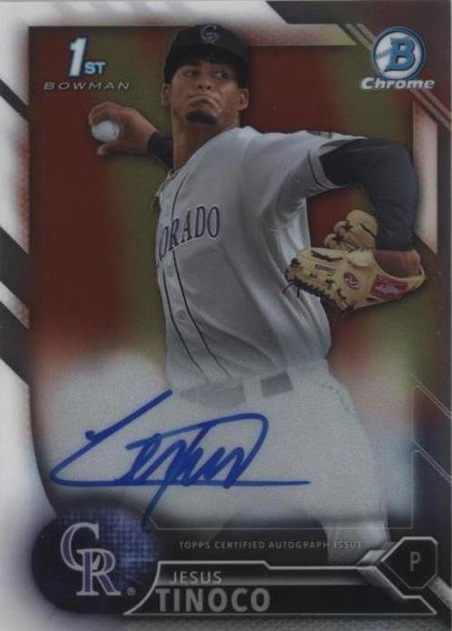 2016 Bowman Chrome - Prospects Autographs Jesus Tinoco #CPA-JT (AU, RC ...